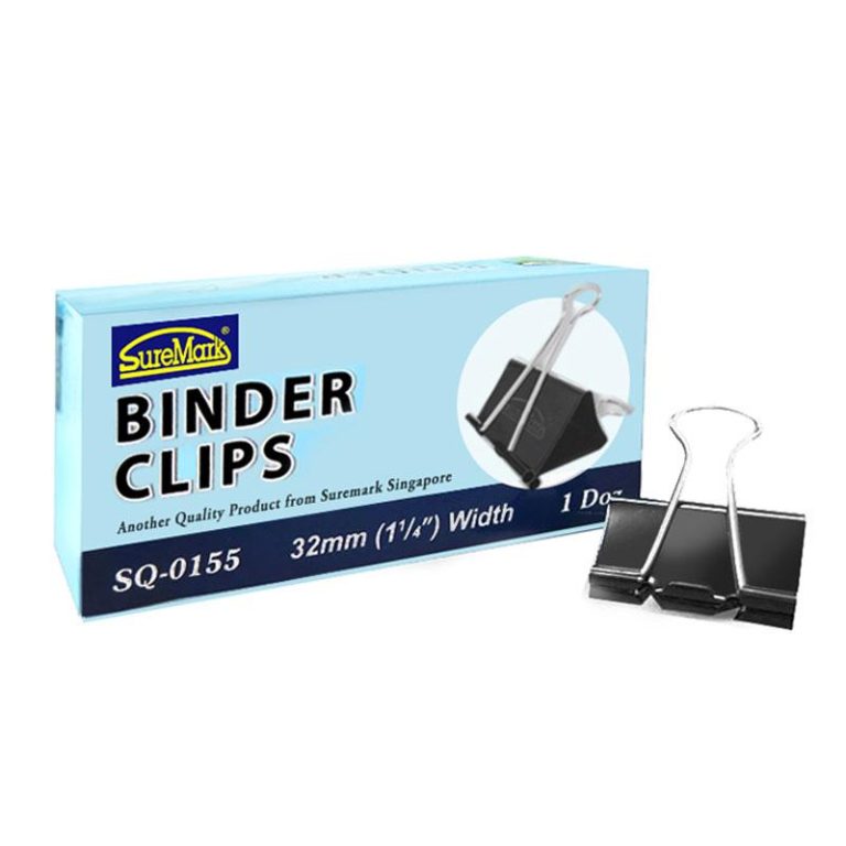 Suremark Binder Clips 32mm (12 Pieces/Box) SQ-0155 – VIP Educational ...