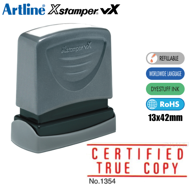 Artline Stamp Certified True Copy Self-Inking VX 1354R – VIP ...